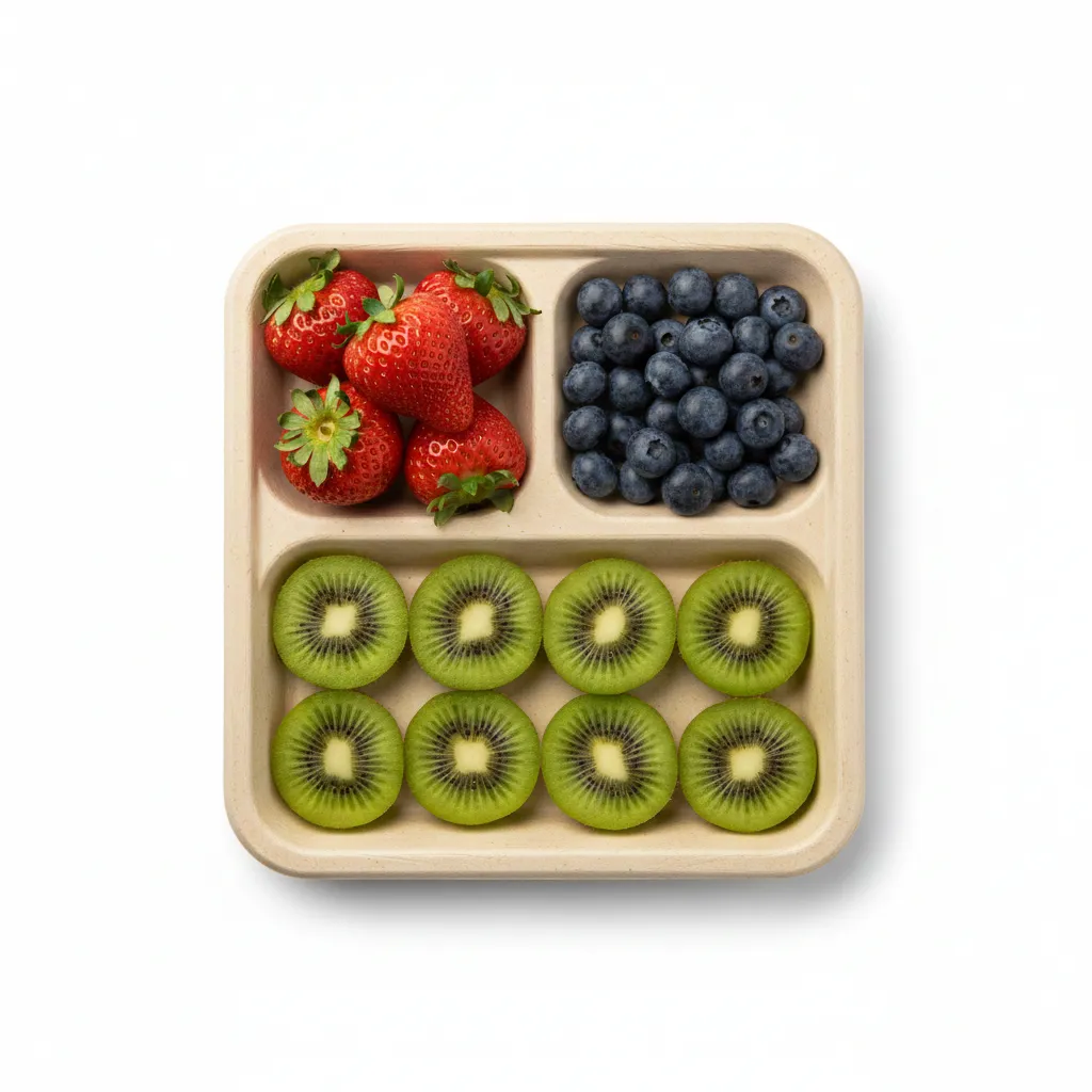 9x9 Disposable Clamshell Box with 3 Compartment | Goldleaf